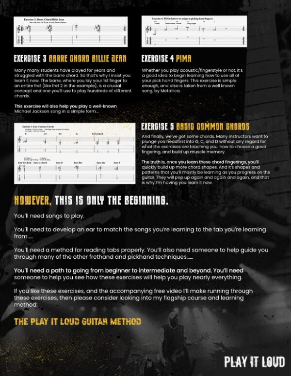 5 Absolute Beginners Exercises - Play It Loud
